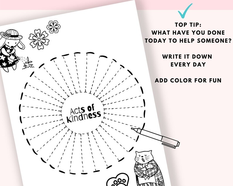 Acts of Kindness Journal for Kids Kind Kid Ideas Pay It - Etsy Canada