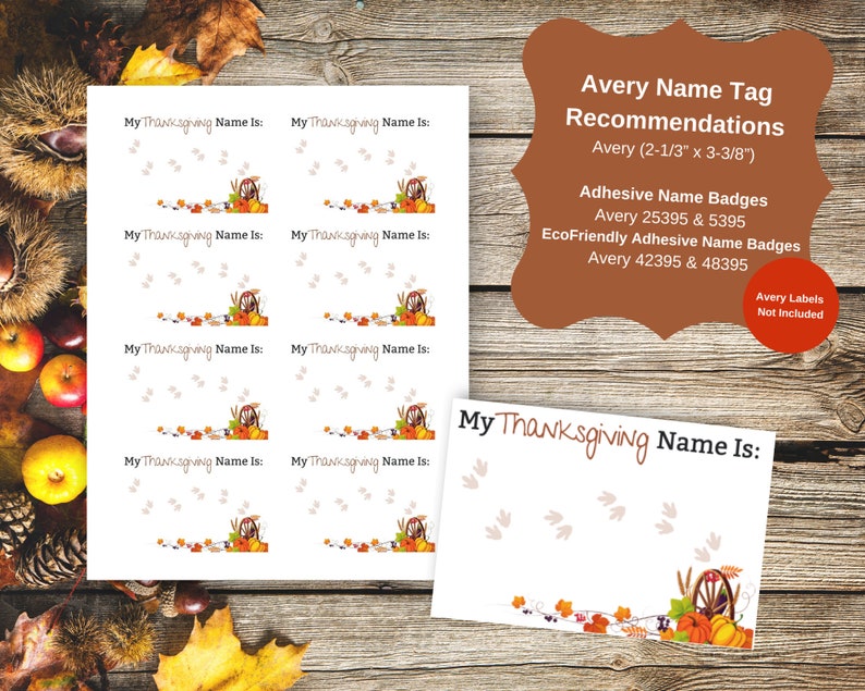 Thanksgiving Party Game | Thanksgiving Name Game | Turkey Day Party ...