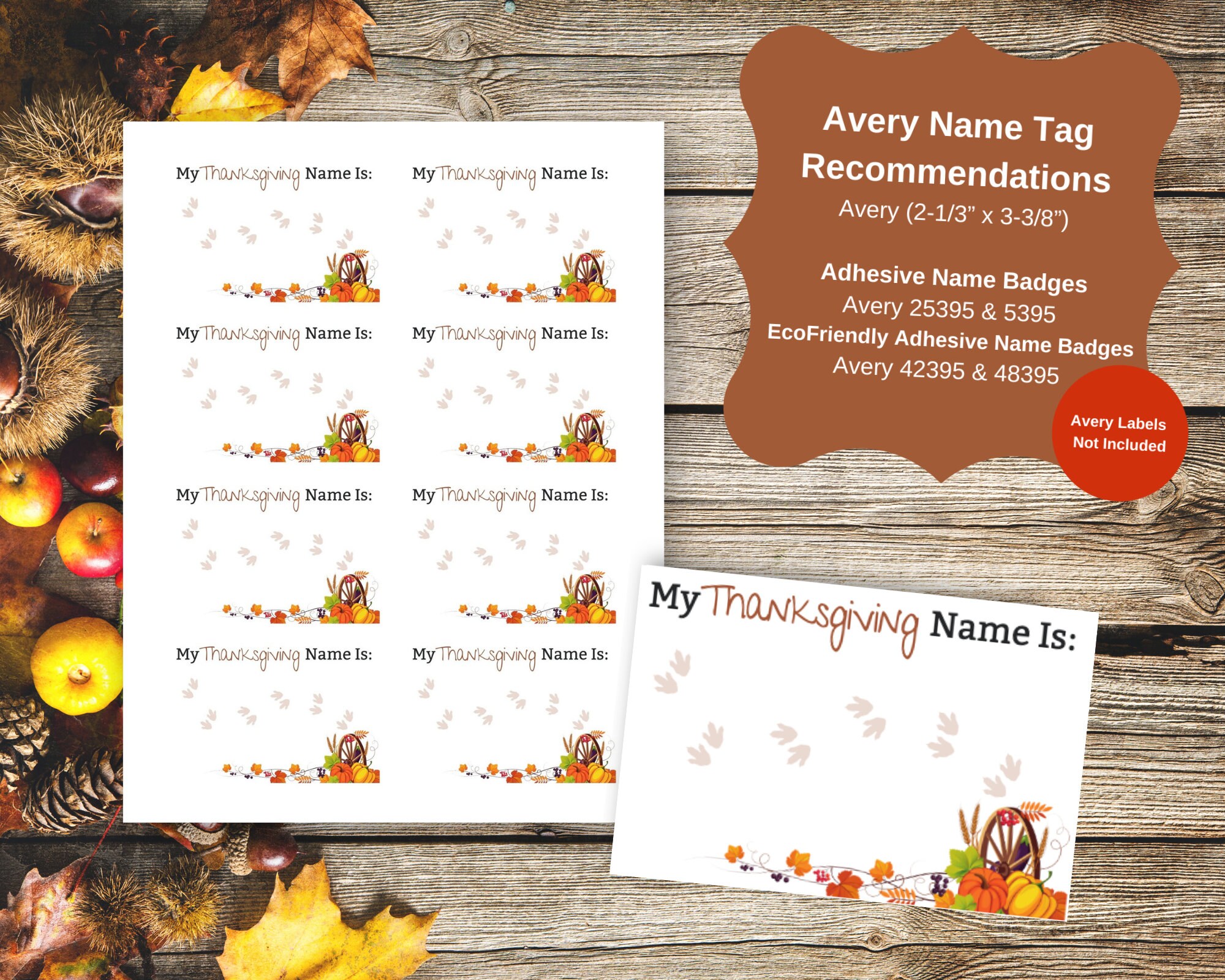 Thanksgiving Party Game | Thanksgiving Name Game | Turkey Day Party ...