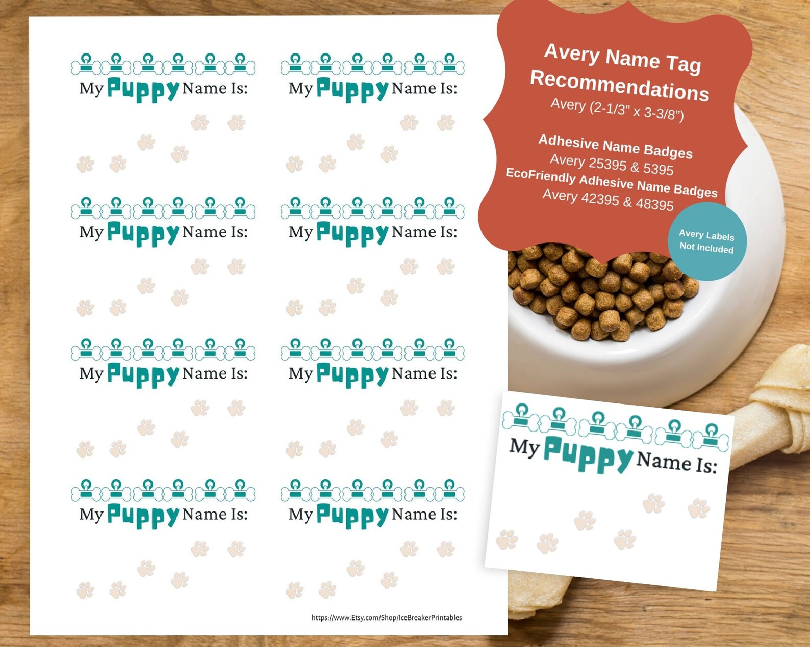 Puppy Name Game for Your Dog Birthday Party Puppy Birthday Party Puppy ...