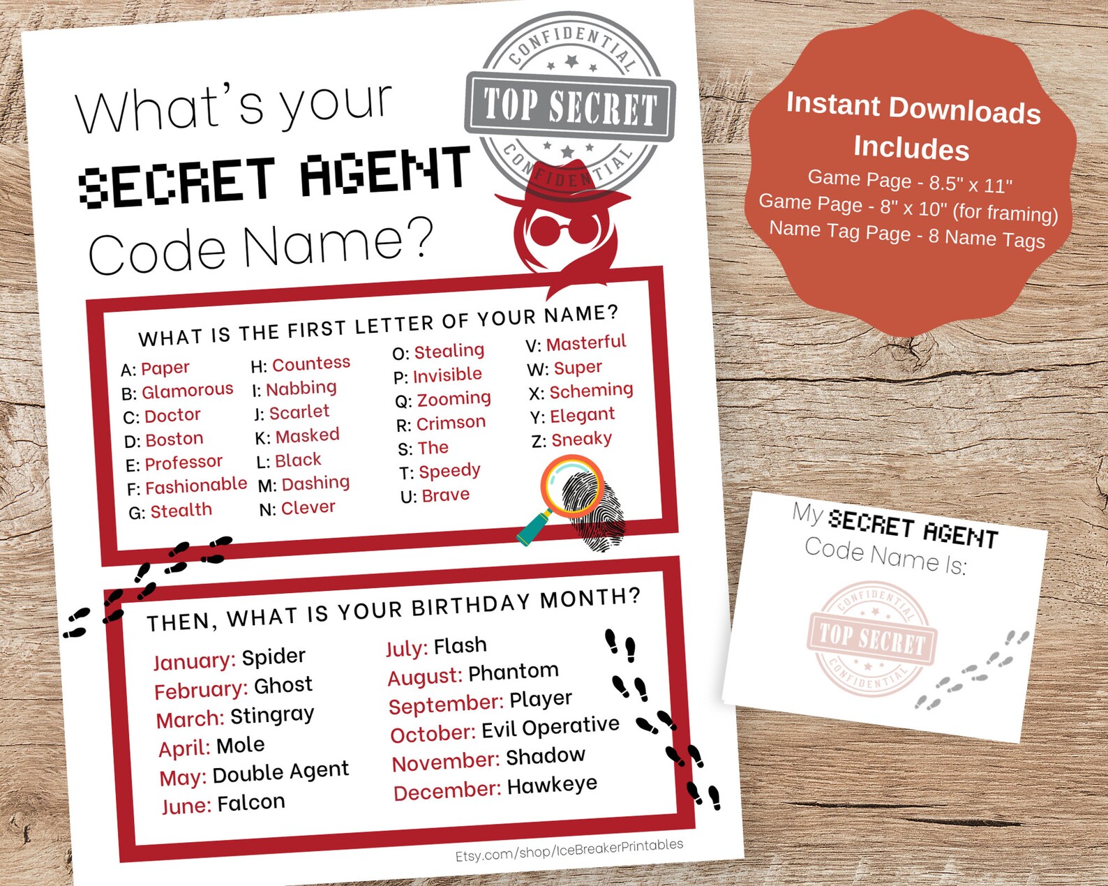 Secret Agent Party Game | Spy Birthday Party | Top Secret Party ...