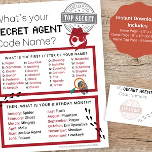 Secret Agent Party Game | Spy Birthday Party | Top Secret Party ...