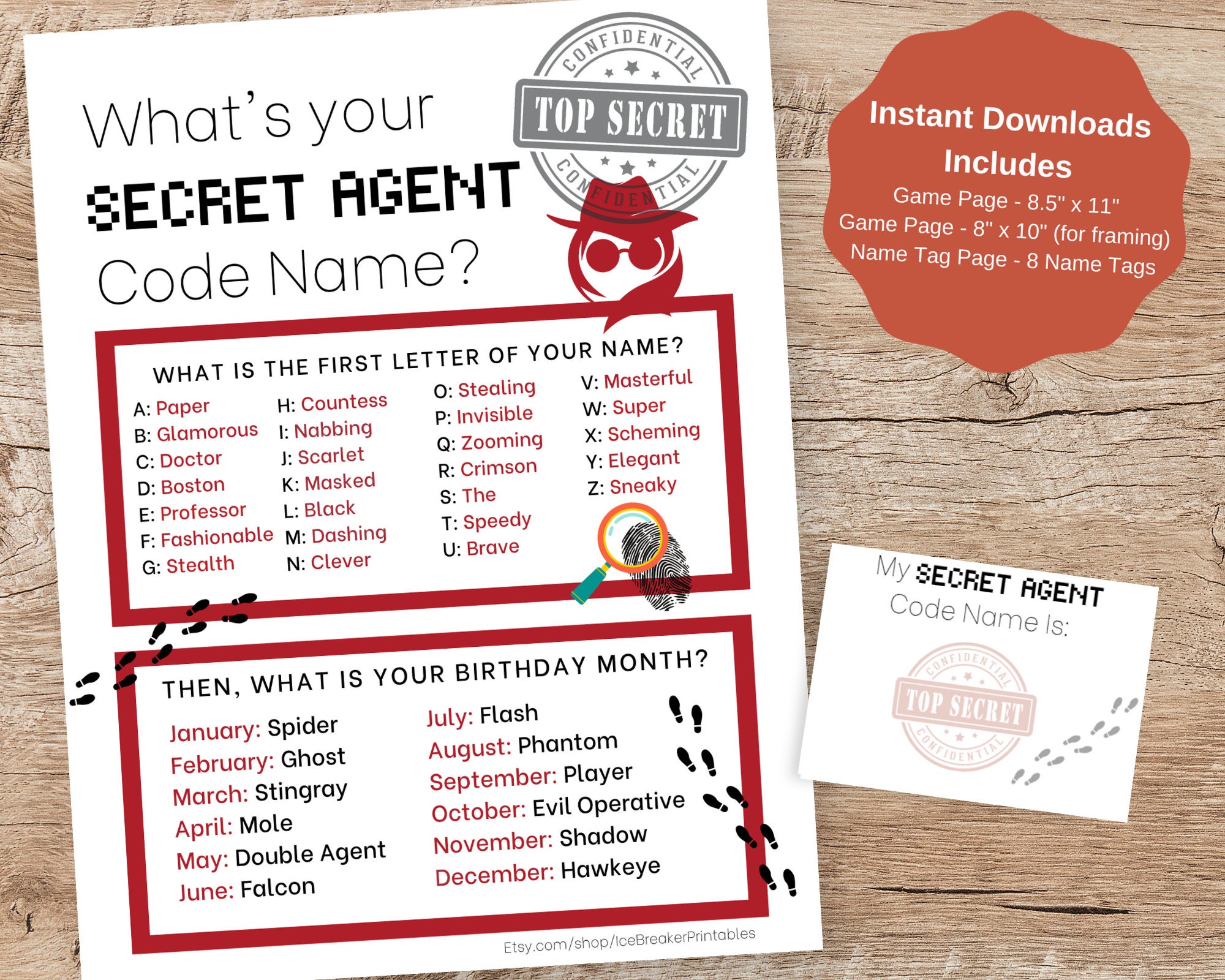 Secret Agent Party Game | Spy Birthday Party | Top Secret Party ...
