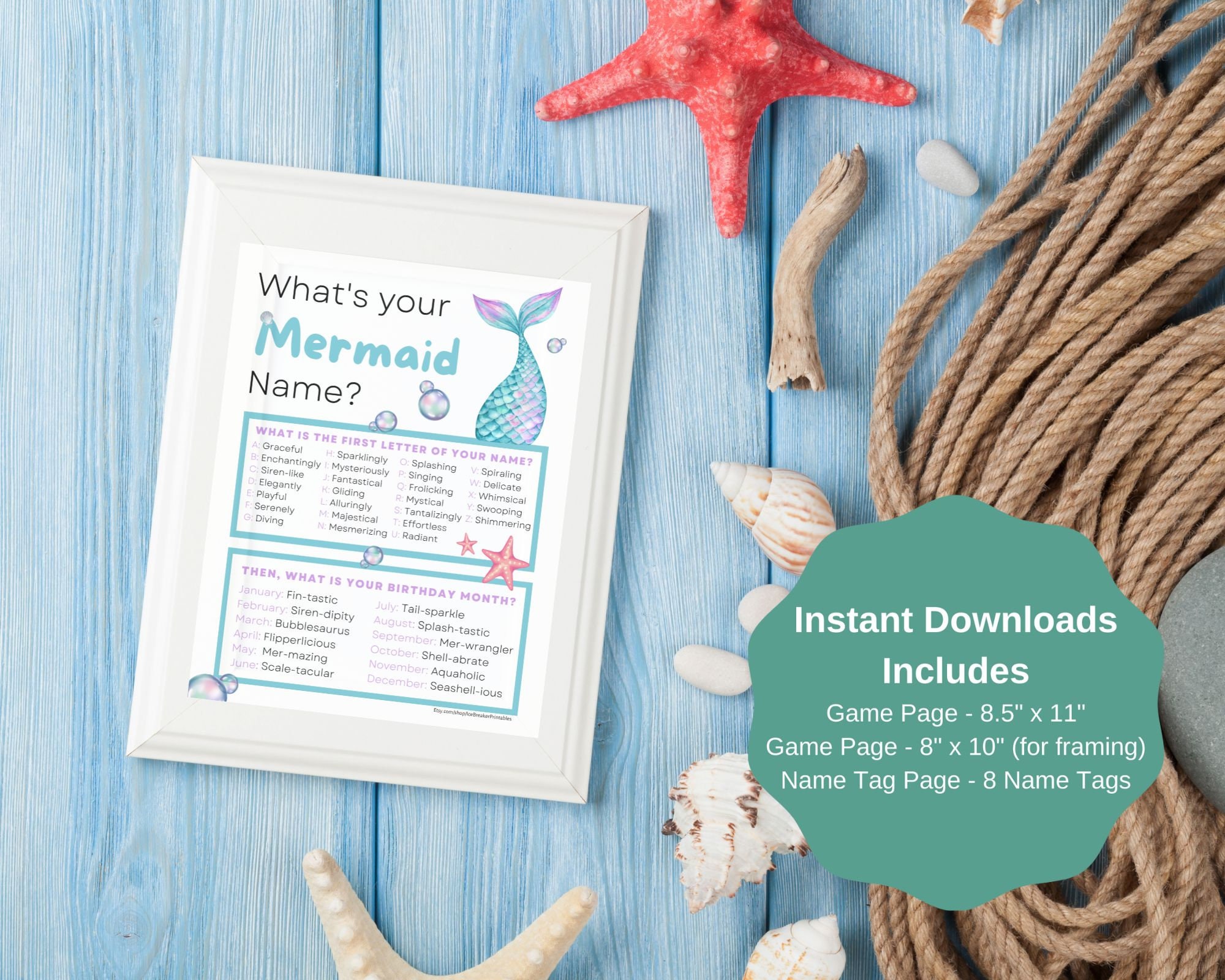 Mermaid Party Game | Under the Sea Party | Mermaid Birthday Party ...