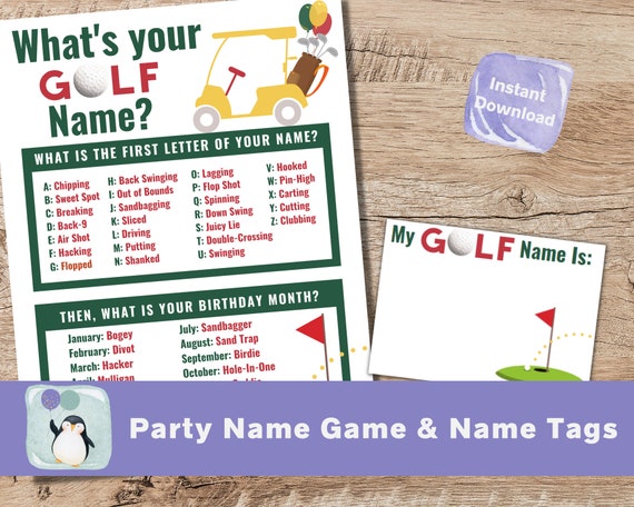Golf Birthday Party Game Sports Party Game Sports Birthday - Etsy
