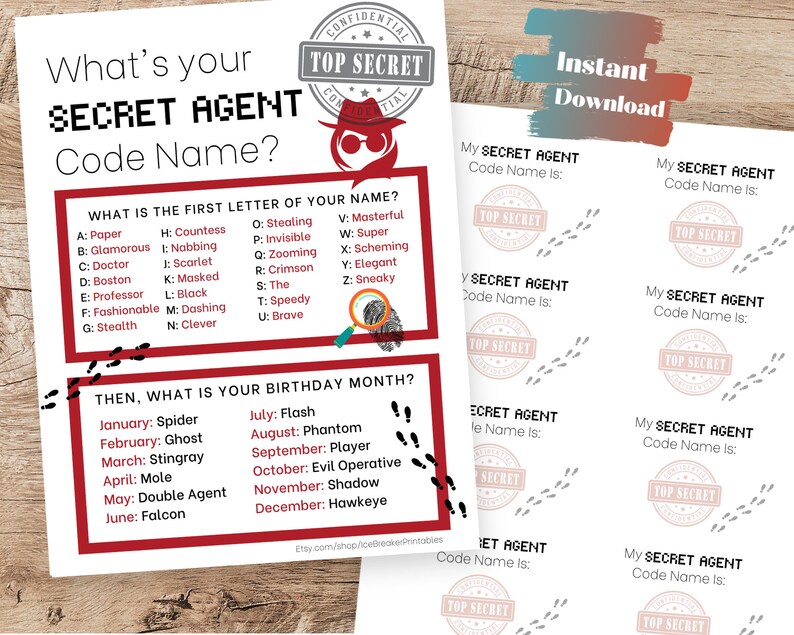 Secret Agent Party Game | Spy Birthday Party | Top Secret Party ...