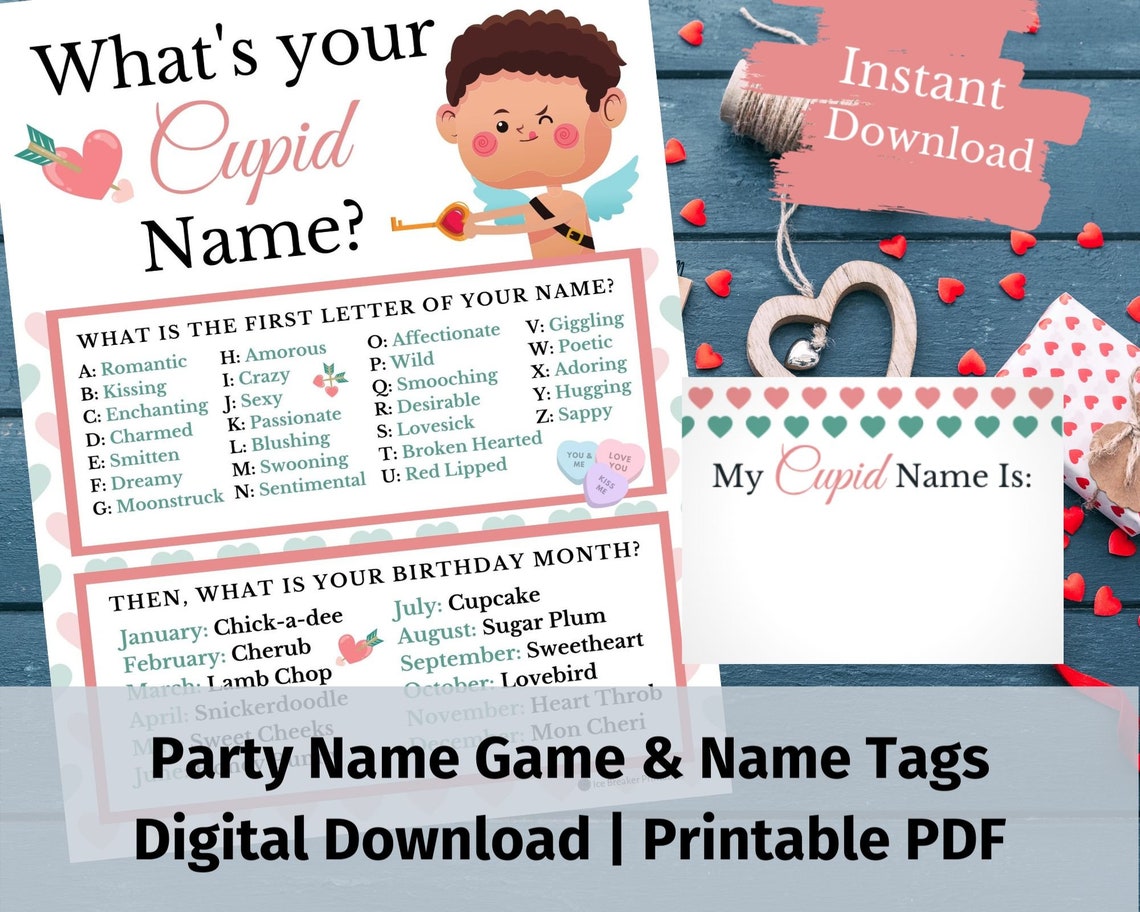 Cupid Party Game for your Kid or Adult Valentine's Day | Etsy
