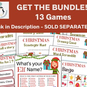 Gift Elf Name Game | Christmas Party Game | Elf Party Game | Holiday ...