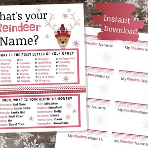 Reindeer Party Game A Fun Kid Friendly Snowflake Christmas or - Etsy
