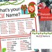 Gift Elf Name Game Christmas Party Game Elf Party Game Holiday Party ...