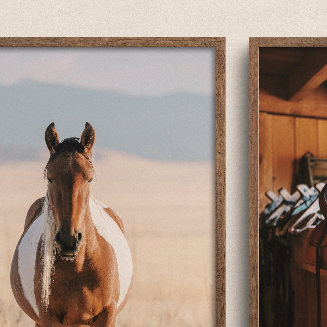 Horse Saddle Print Set Wild Horse Print Boho Western Print - Etsy