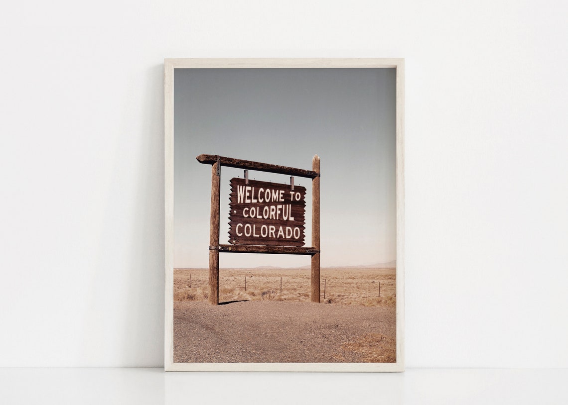 Colorado Sign Print Colorado Poster Welcome to Colorful - Etsy