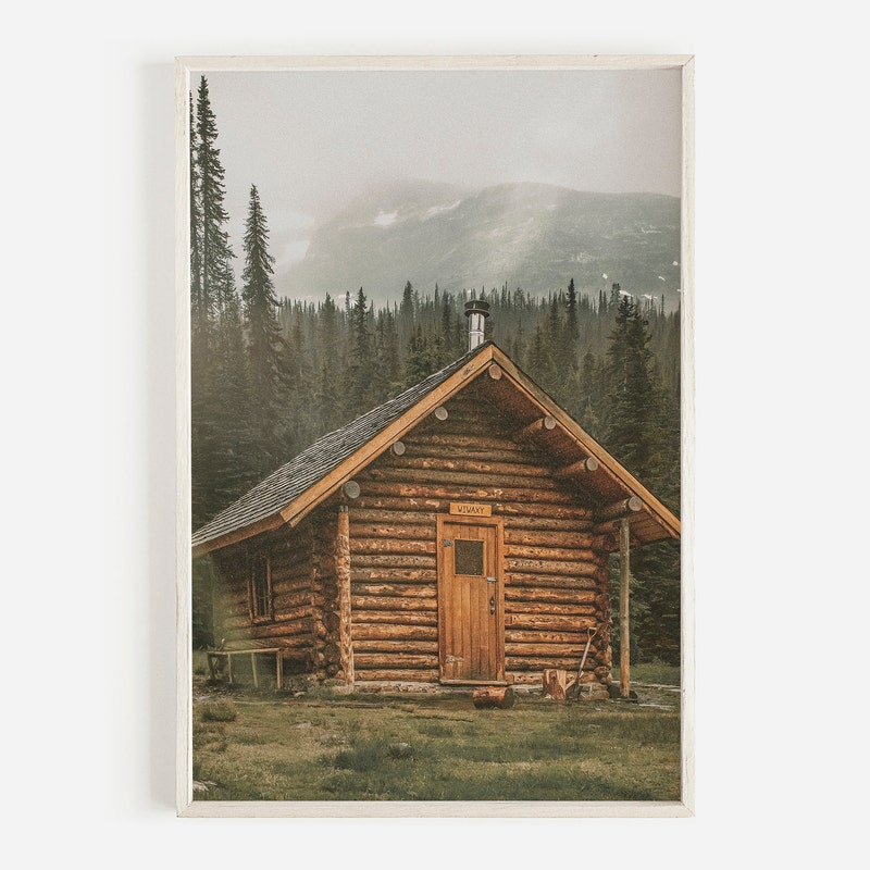 Log Cabin Art - Etsy
