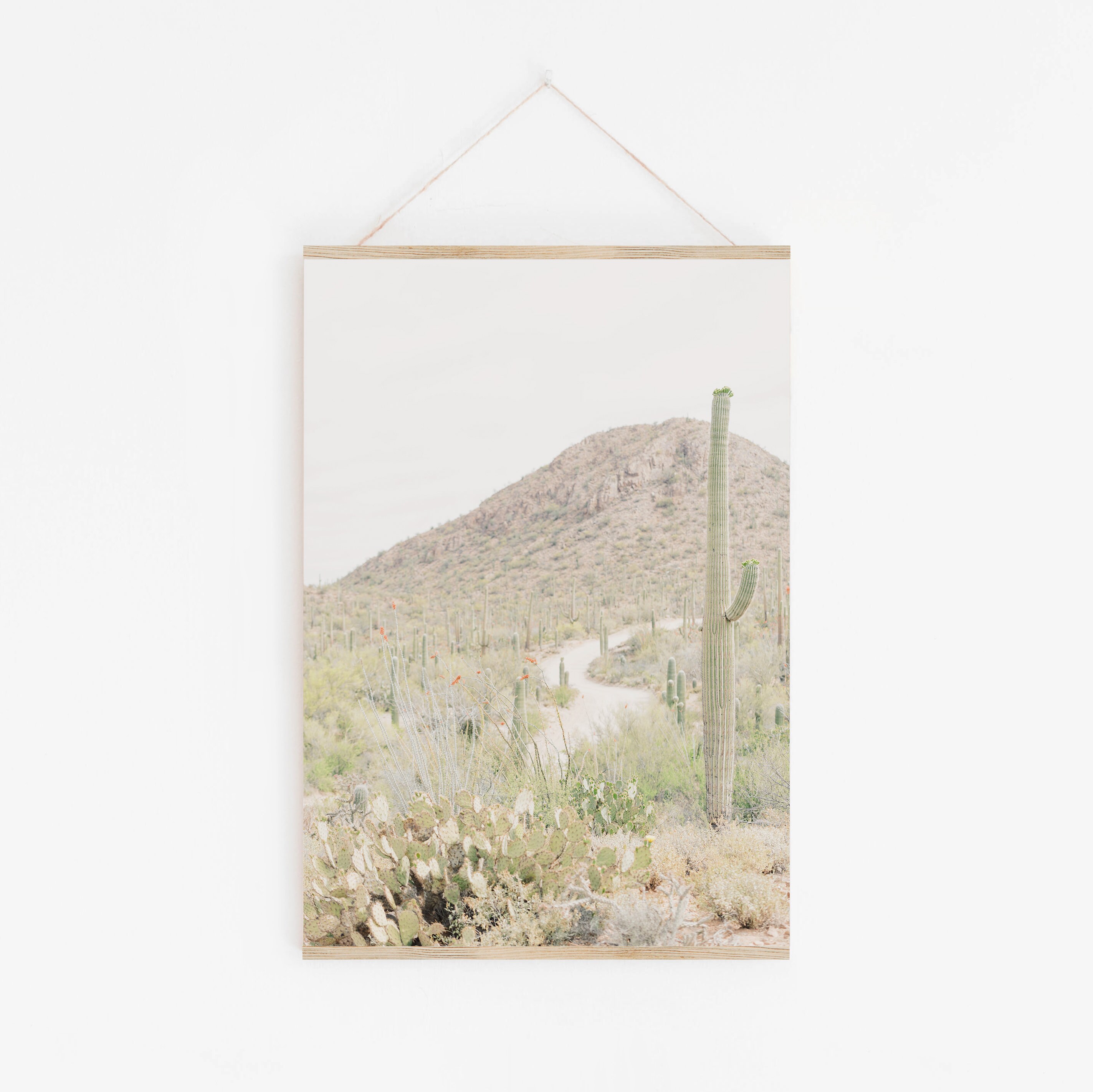 Desert Landscape Print, Boho Wall Art, Cactus Printable Art Decor ...