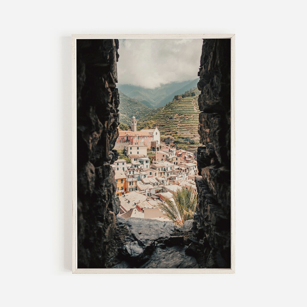 Italian Village Scenery, Wine Country Wall Art, Rustic Landscape Print ...