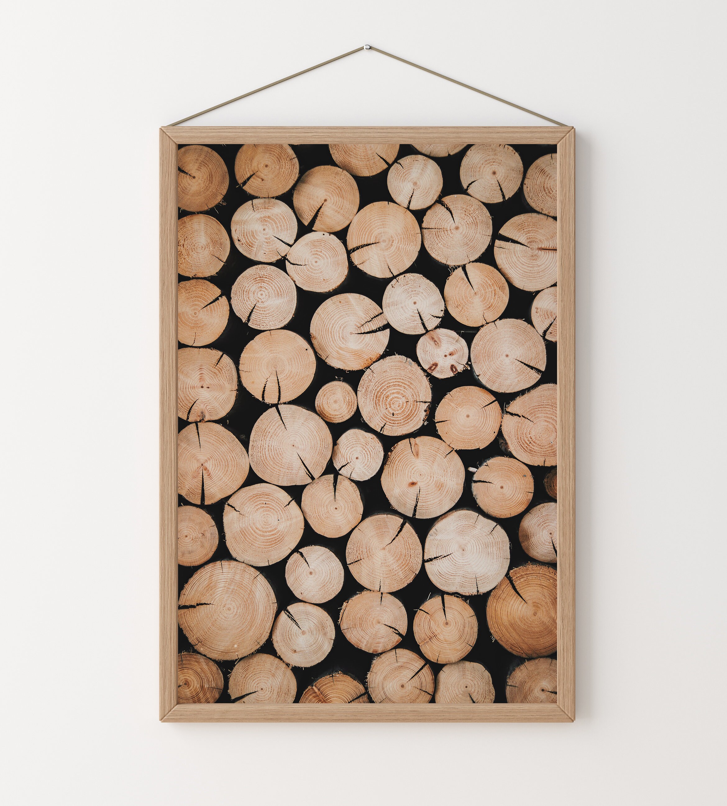 Log Pile Print Tree Ring Wall Art Rustic Home Decor Tree - Etsy