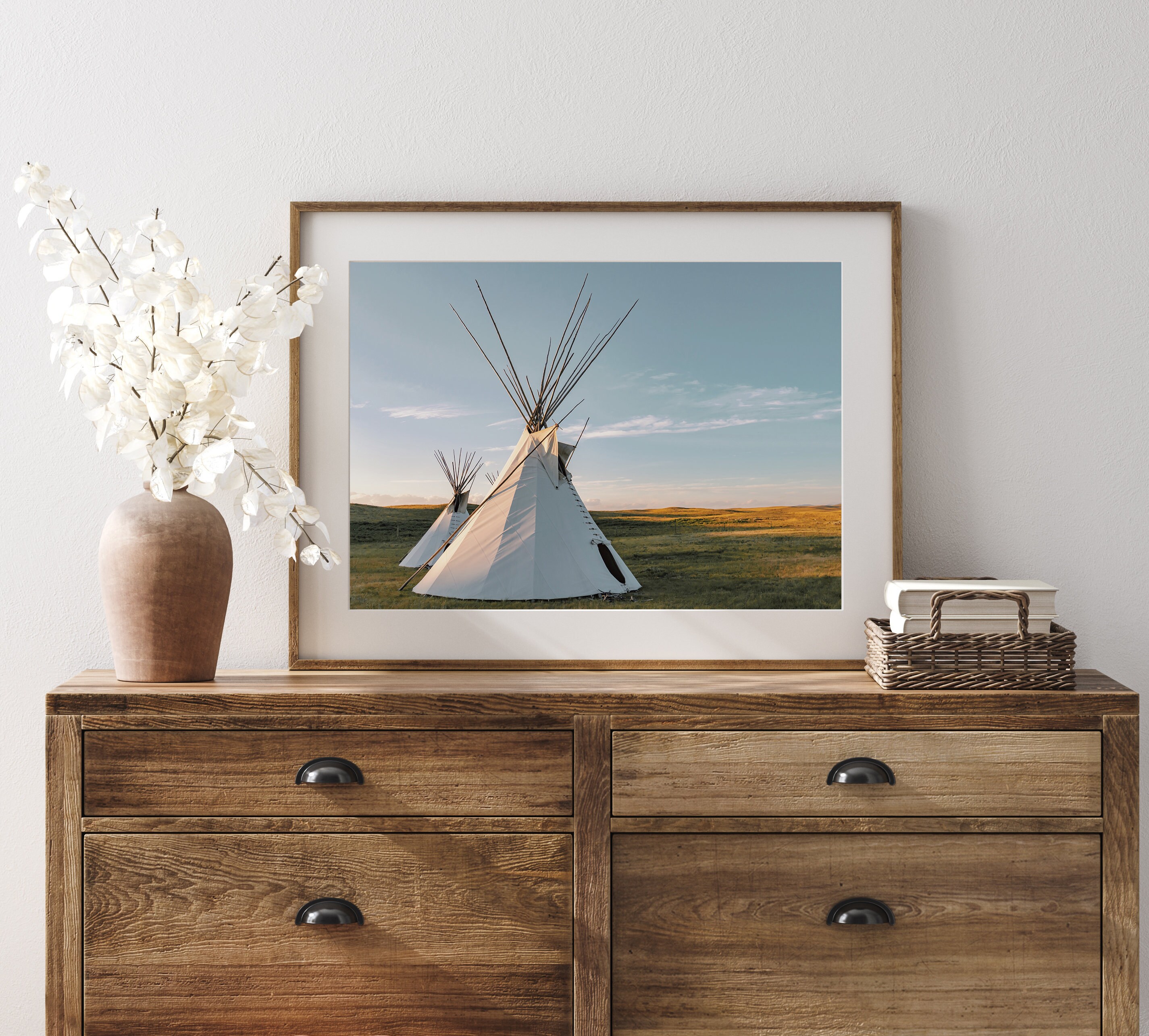 Tipi Print, Western Wall Art, Teepee Wall Art, Native American Print ...