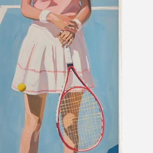 Preppy Girl Tennis Print, Pastel Sport Outfit, Girly Tennis Decor, Mid ...