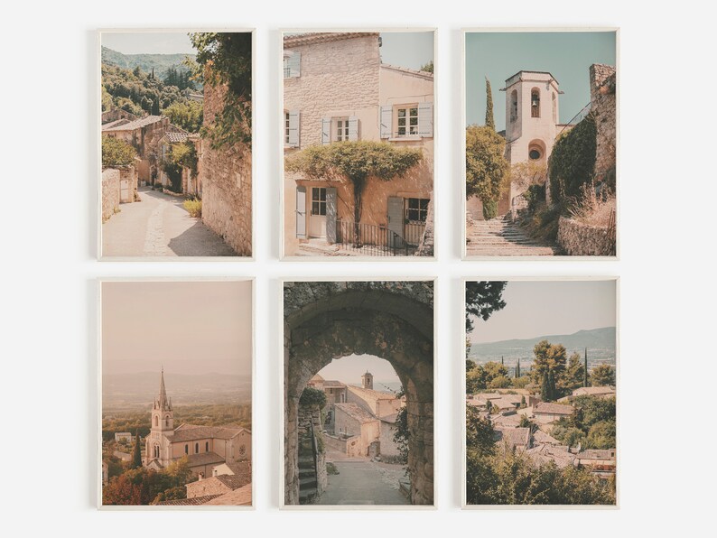 Provence Print Set, Set of 6 Prints, France Wall Art, French Gallery ...