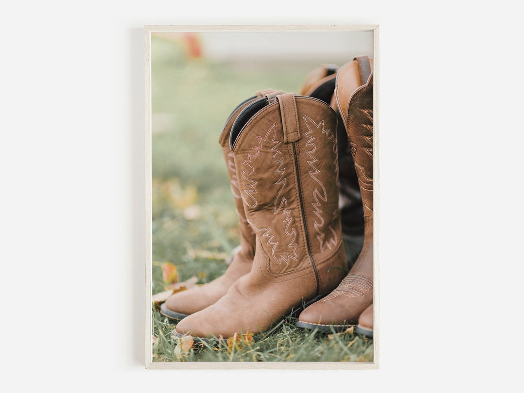 Cowboy Boots Print, Western Decor, Cowgirl Boots Photo, Farmhouse ...