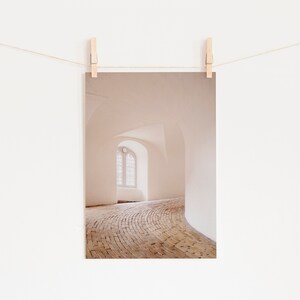 Round Tower Architecture, Neutral Wall Art, Minimalist Decor ...