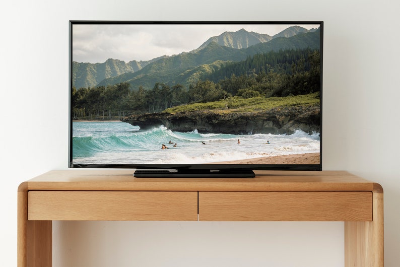 Hawaii Frame TV Art Surfboard Digital TV Art Surf Art for | Etsy