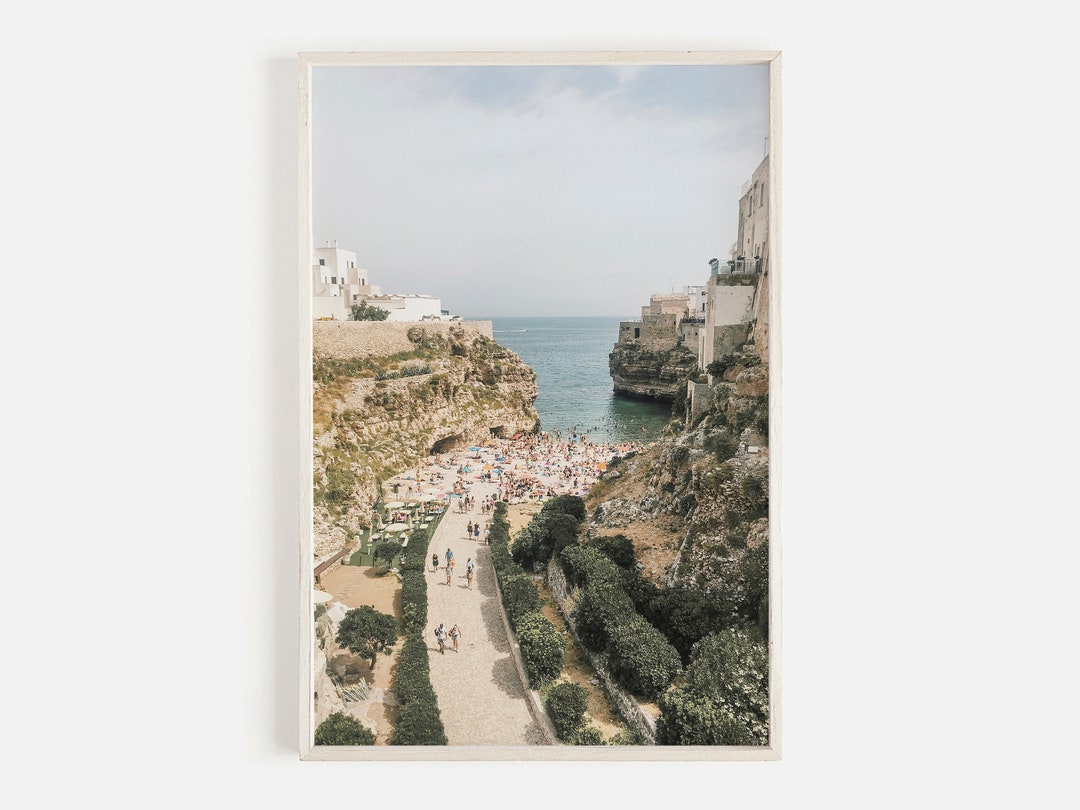 Italian Beach Print, Amalfi Coast Wall Art, Aerial Beach Print, Italy ...