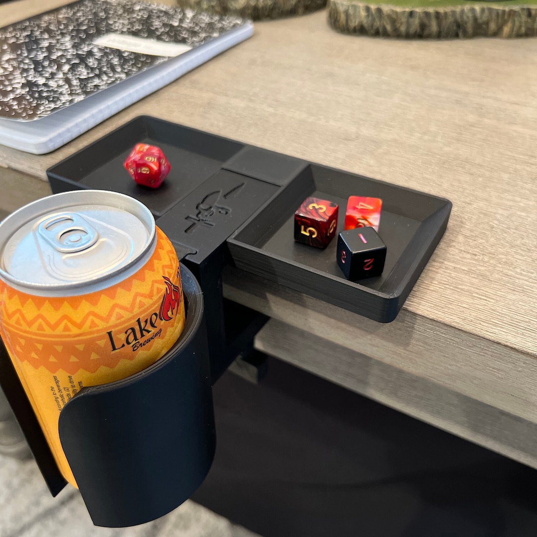 Table Mounted Drink Caddie for Game Night. Includes All 5 Attachments ...