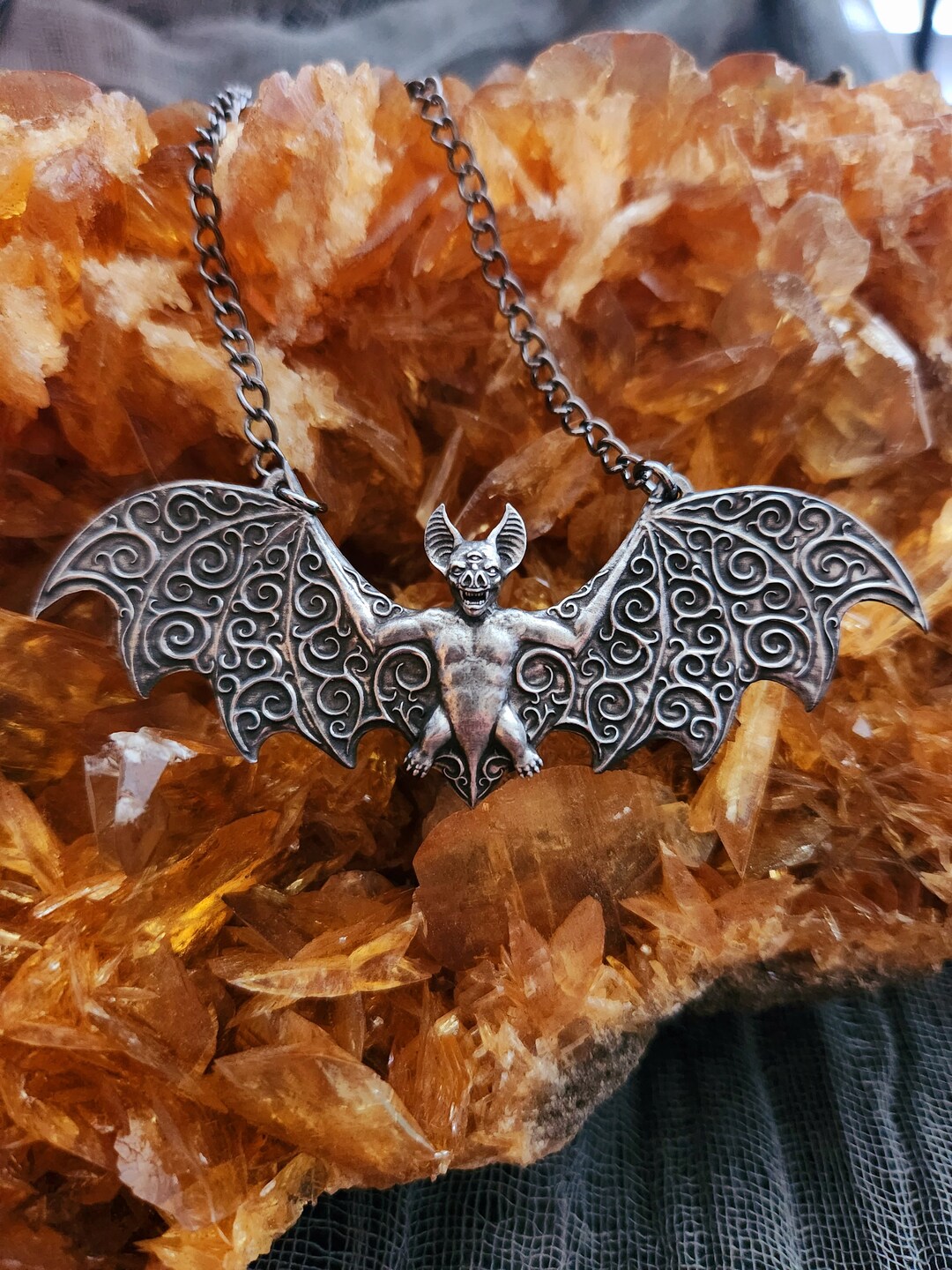Vampire Bat Pendant Necklace - Etsy