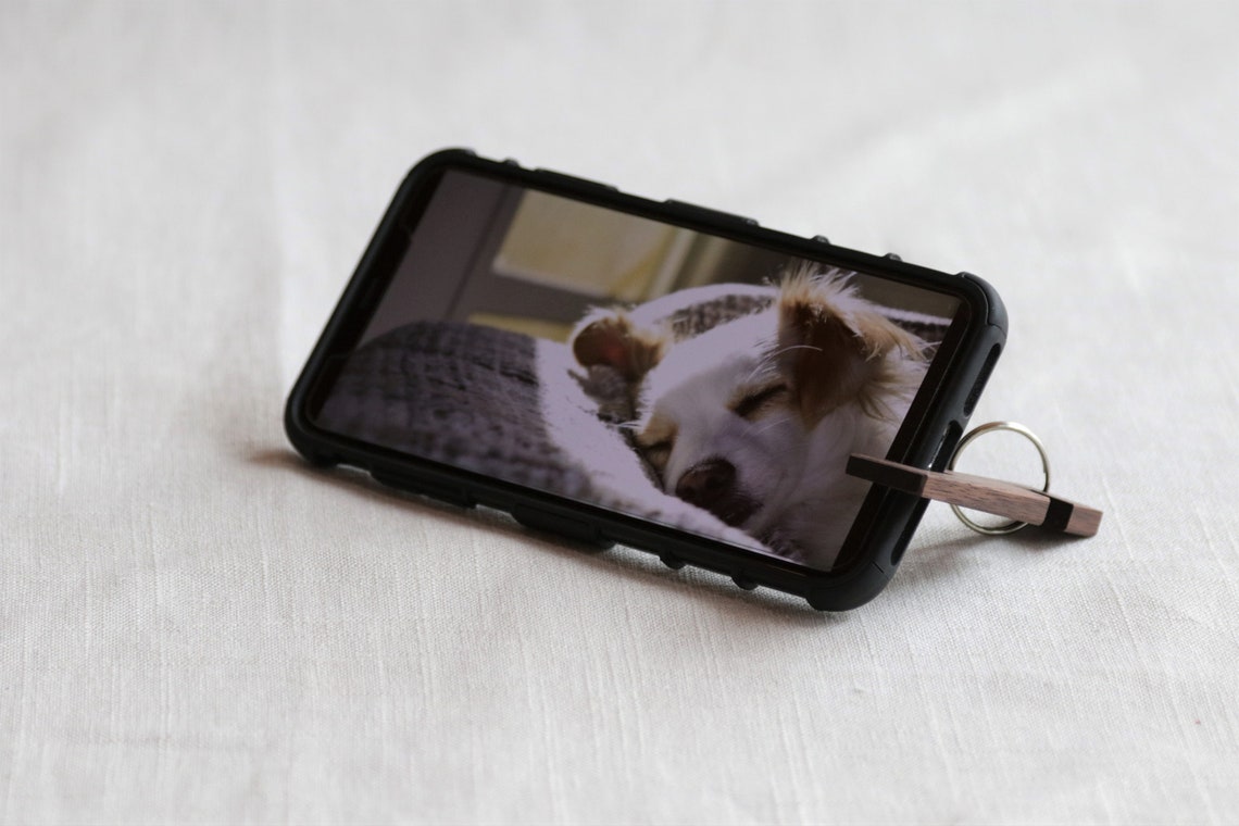 Cell Phone Stand Key Ring Custom Designed Wood Iphone or | Etsy