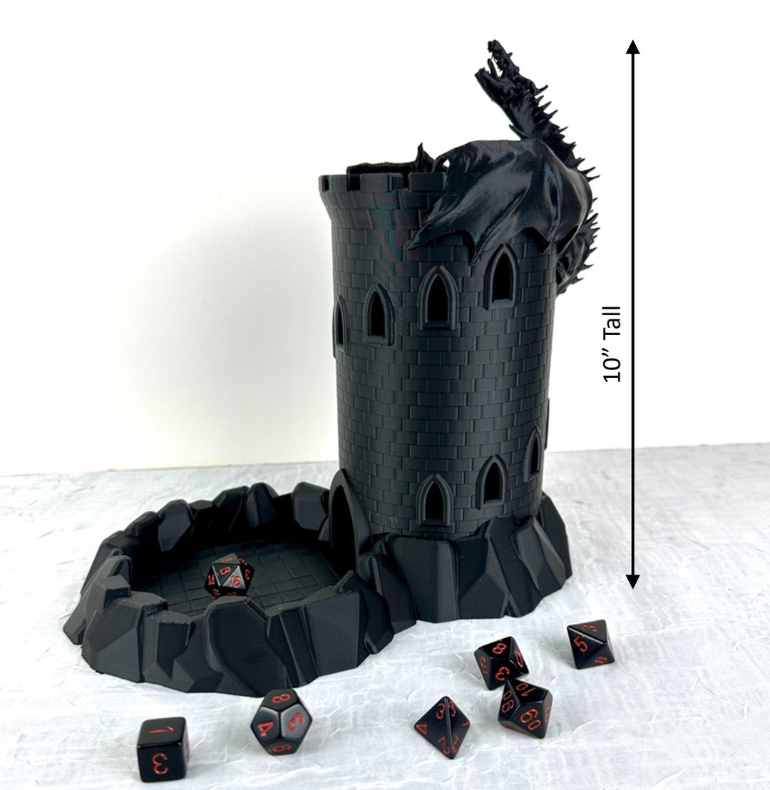 10” Tall Dragon Dice Tower Role Playing Dice Games Dungeon Master Dice ...