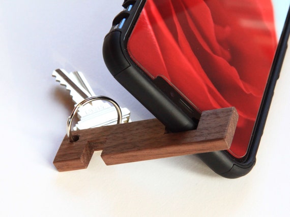 Cell Phone Stand Key Ring Custom Designed Wood Iphone or | Etsy