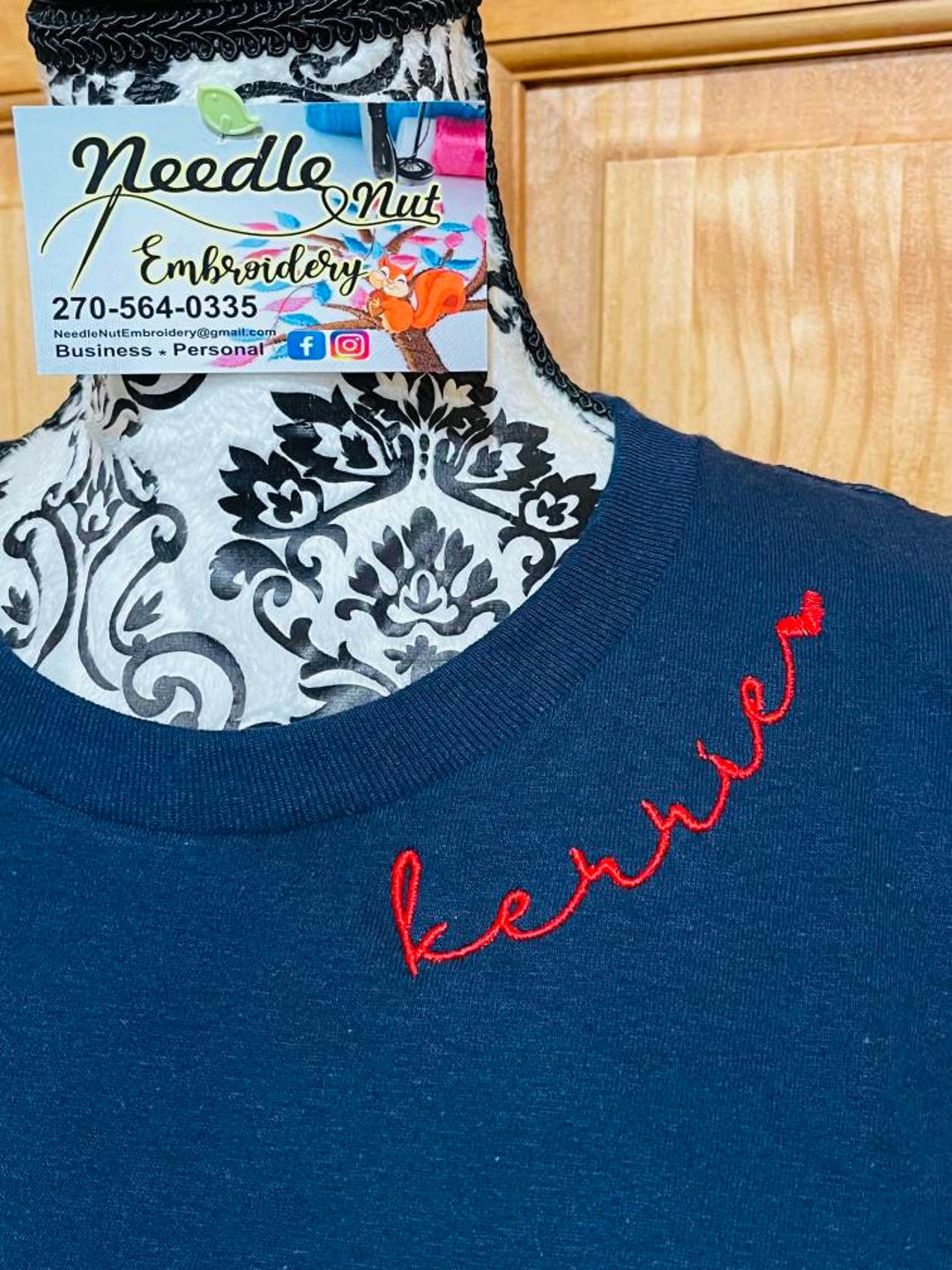 Personalized Embroidered Collar Shirt: Edgy Stitched Name, Mom Gift - Etsy