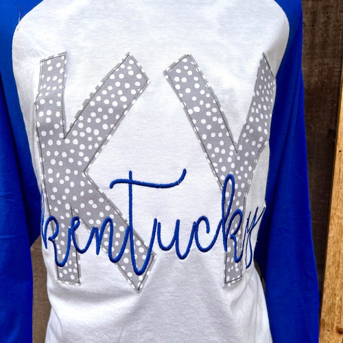 Kentucky Appliquéd Long Sleeve Tie Dyed Tee Shirt - Etsy