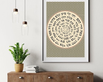 72 Names of God-kabbalah Wall Art-hebrew Torah Letters-jewish House ...