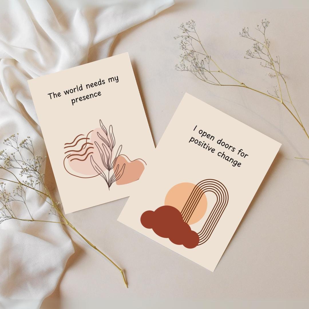 Set of 28 Digital Affirmation Cards for Human Design Manifestors Boho ...