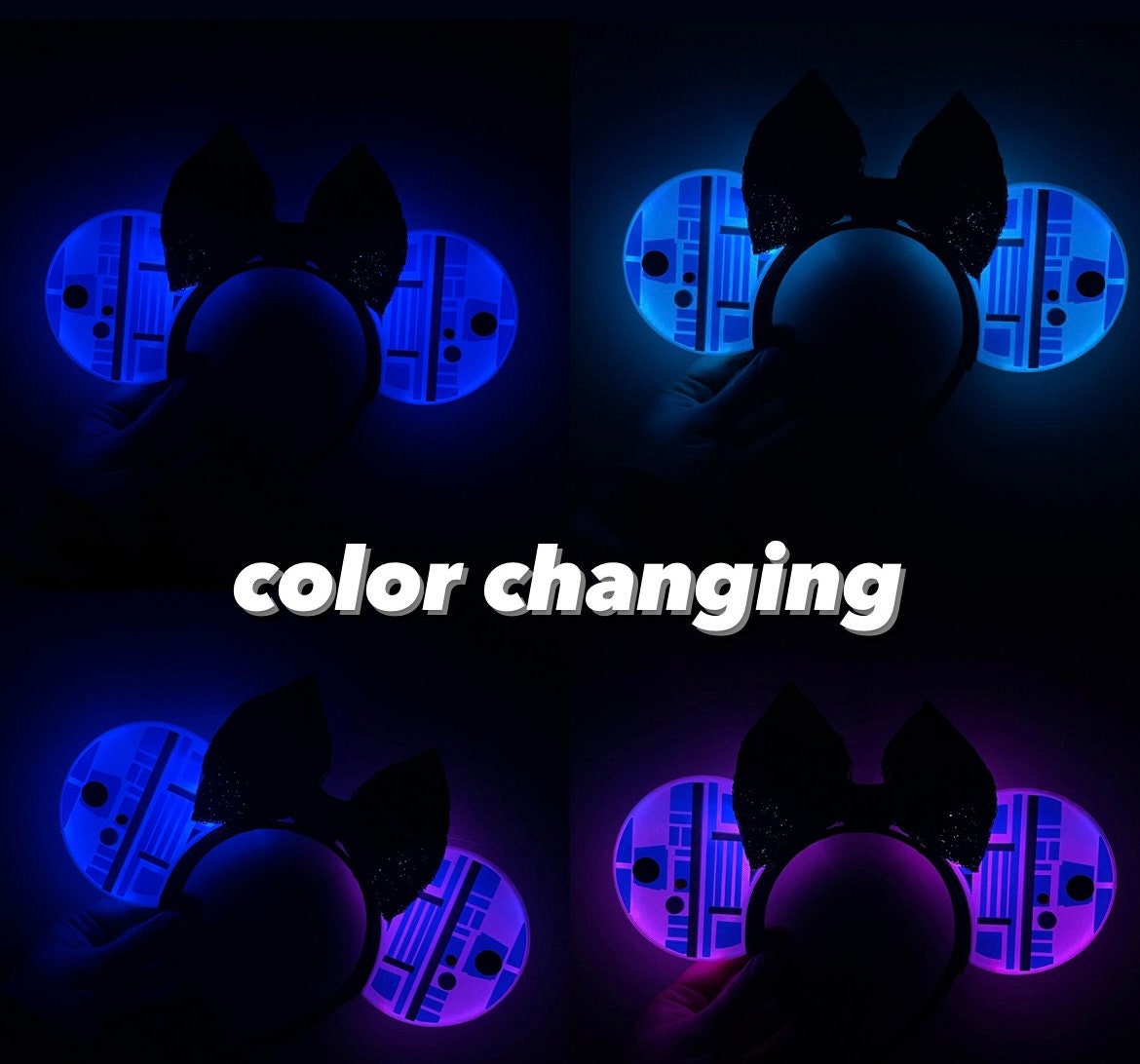 Blue Robot Inspired Ears 3d Printed Mouse Ears Headband - Etsy