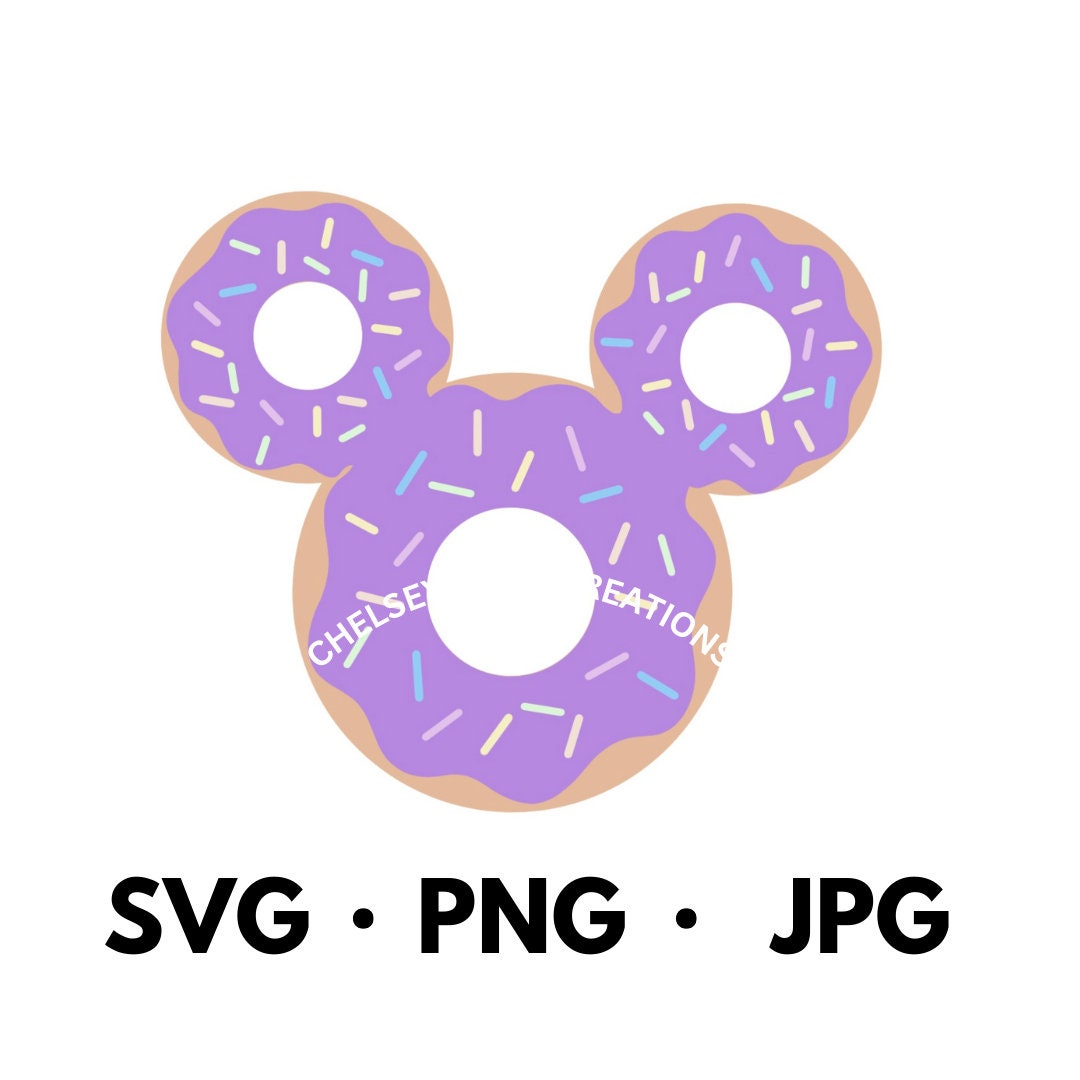 Donut Mickey SVG Cut Image PNG - Etsy