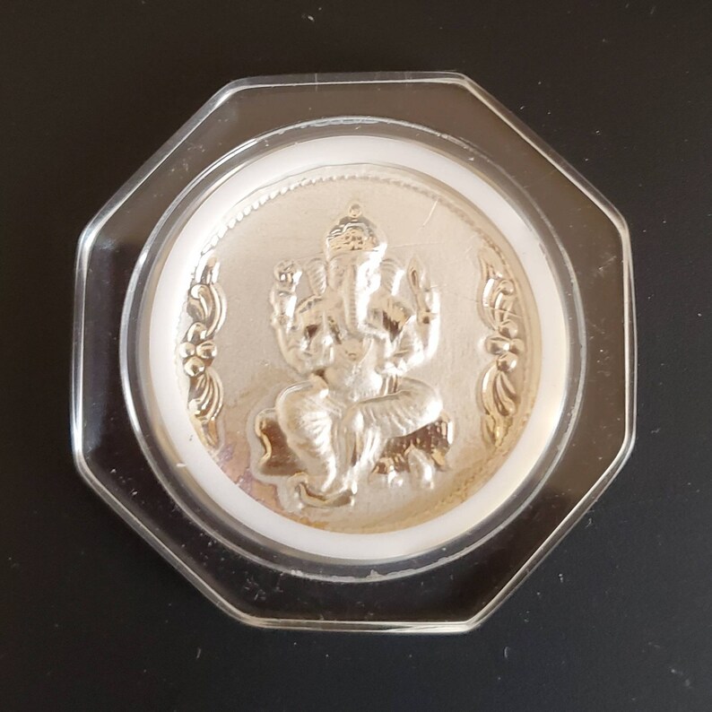 Silver Coin, Silver Ganesh Coin, Silver Laxmi Coin, Lakshmi Ganesh ...