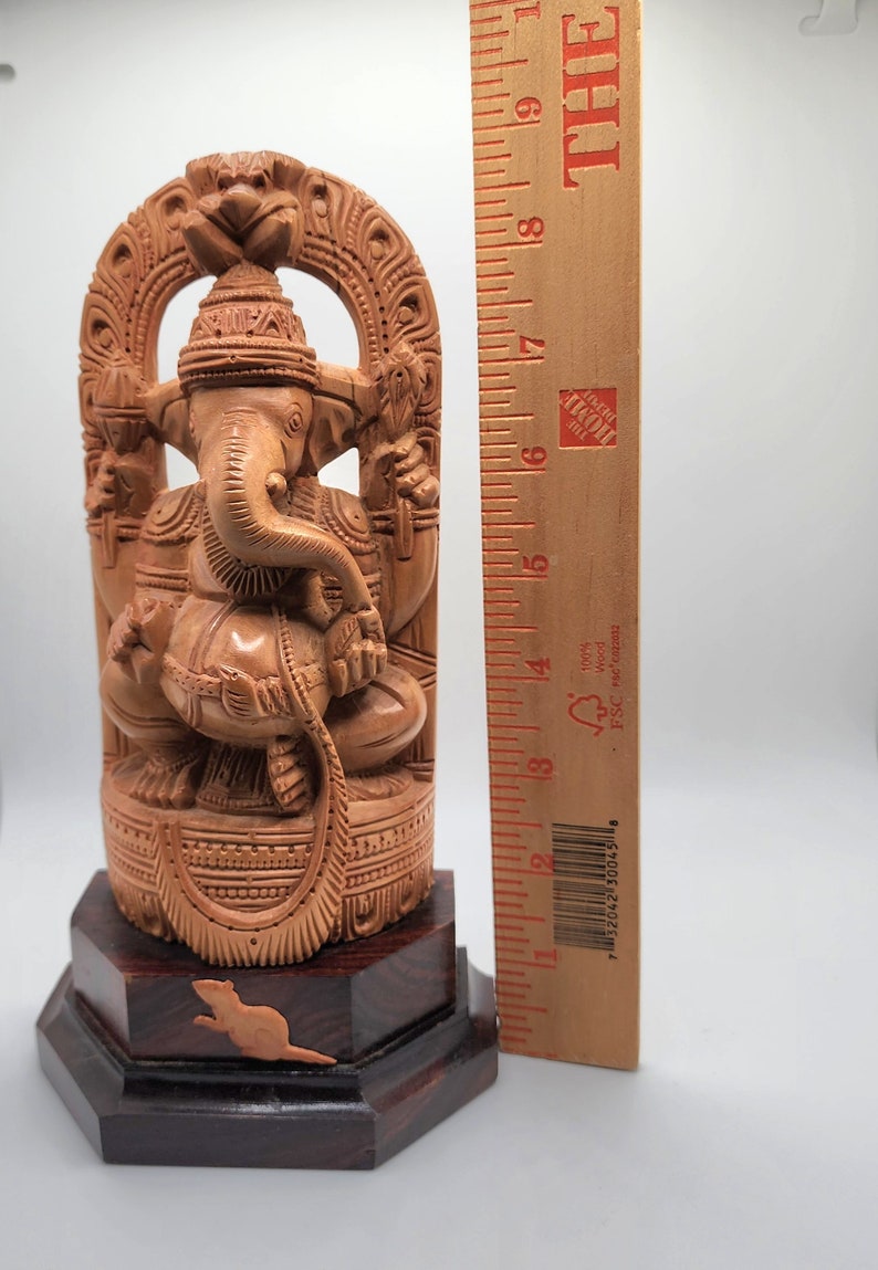 LORD GANESHA STATUE Hindu Lord Ganesh Sandalwood Idol With - Etsy
