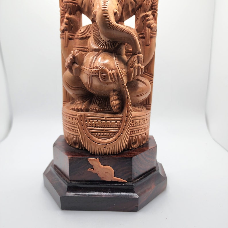 LORD GANESHA STATUE Hindu Lord Ganesh Sandalwood Idol With - Etsy