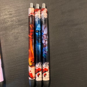 Horror Characters Inkjoy Personalized Pens, Refillable Gel Pens, Vinyl ...