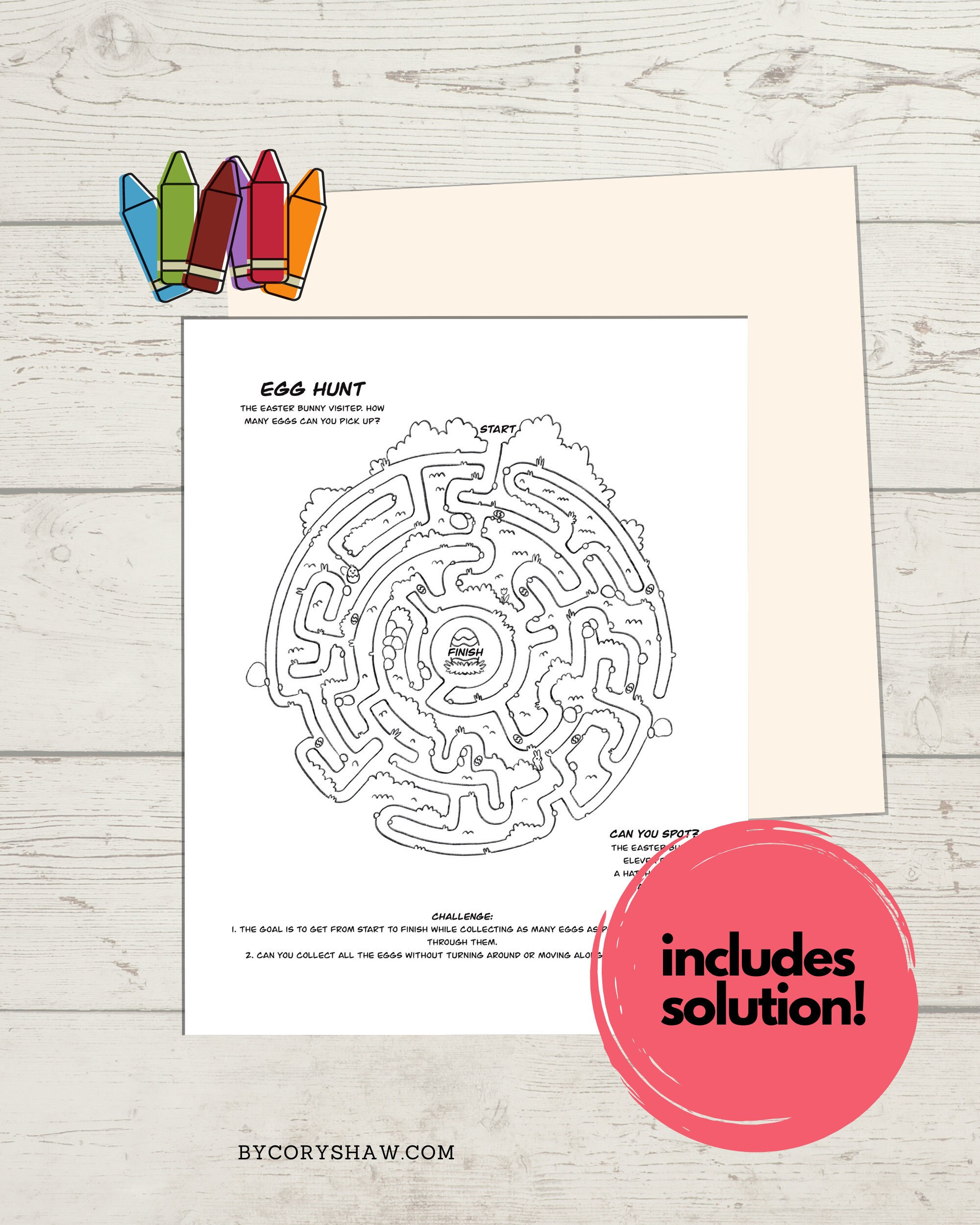 Egg Hunt Maze Game, Printable Activity, Easter Themed - Etsy