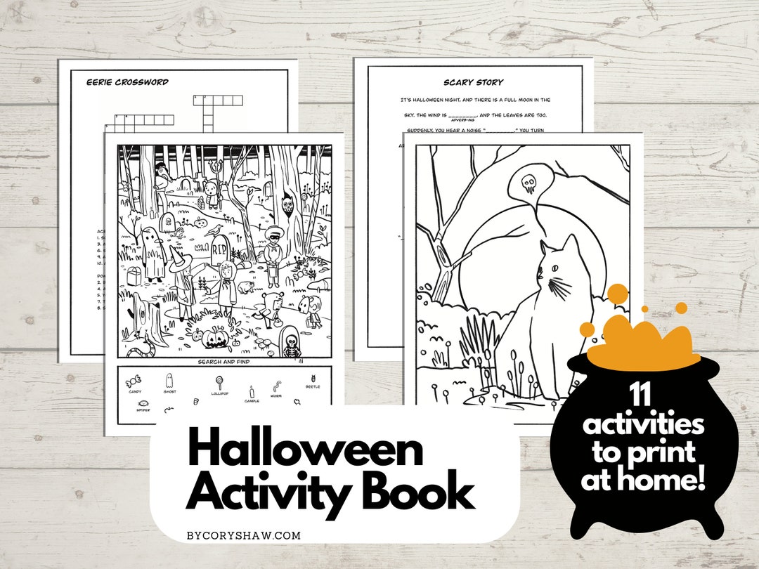Halloween Printable Game Bundle, Fun Halloween Games, Halloween Party ...