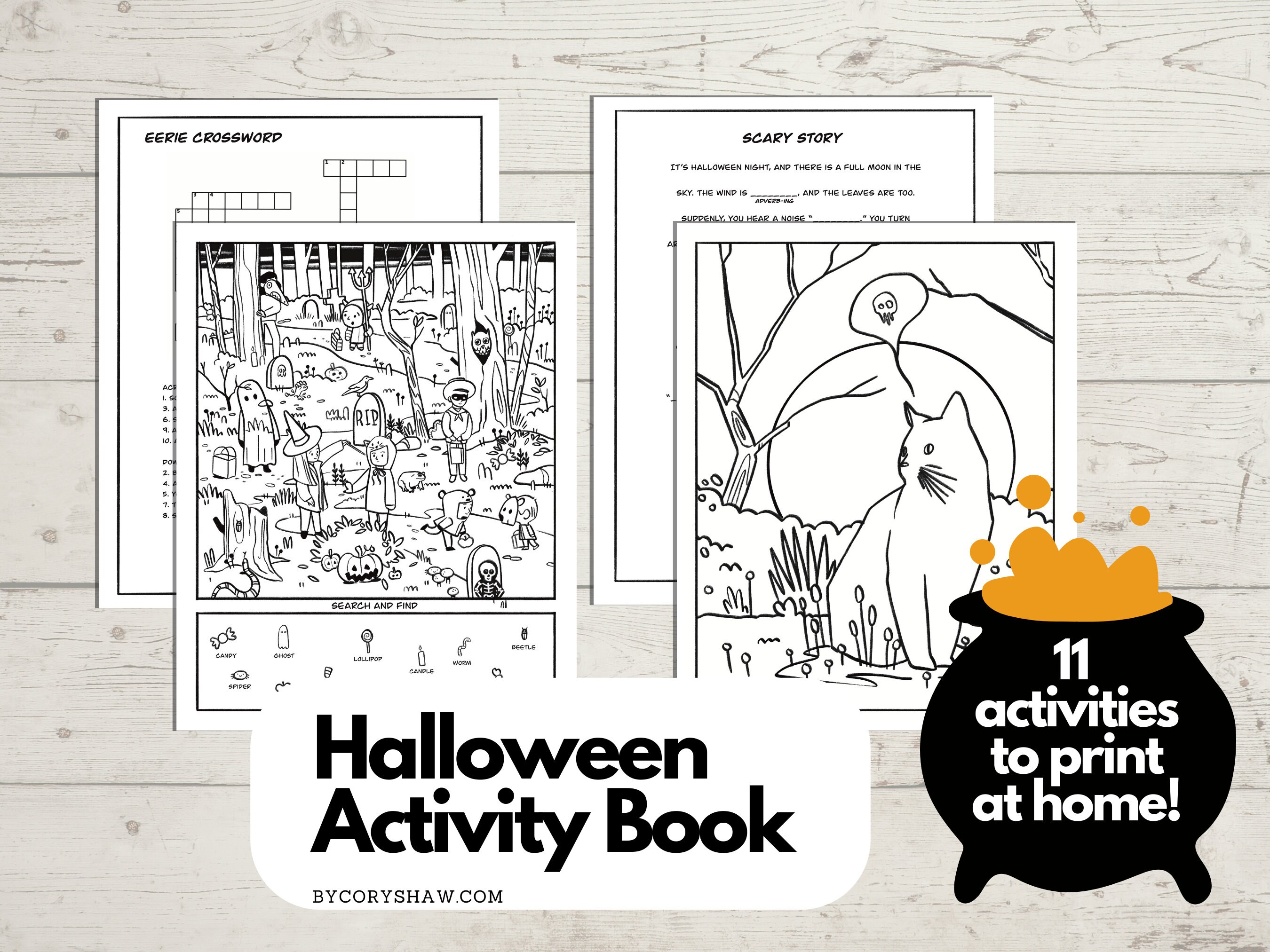 Halloween Printable Game Bundle, Fun Halloween Games, Halloween Party ...