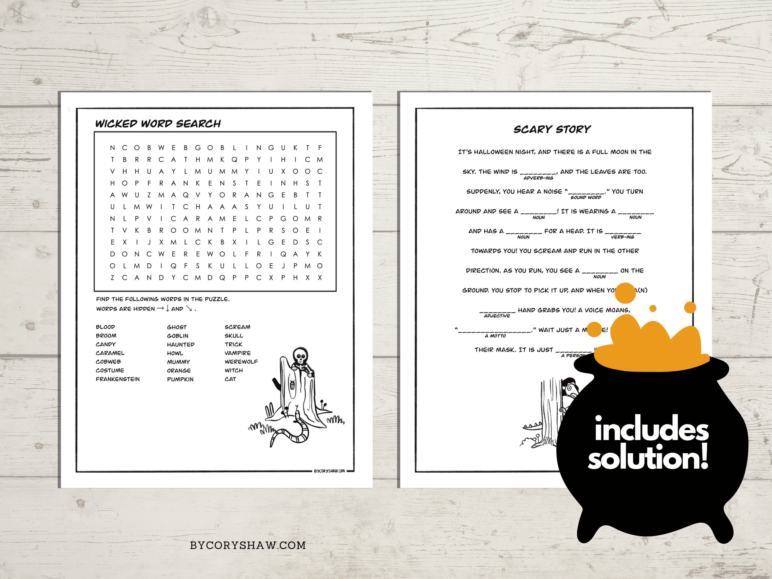 Halloween Printable Game Bundle, Fun Halloween Games, Halloween Party ...