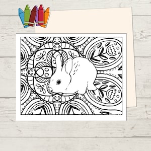 Easter Coloring Page, Printable, Geometric Coloring, Adult Coloring ...