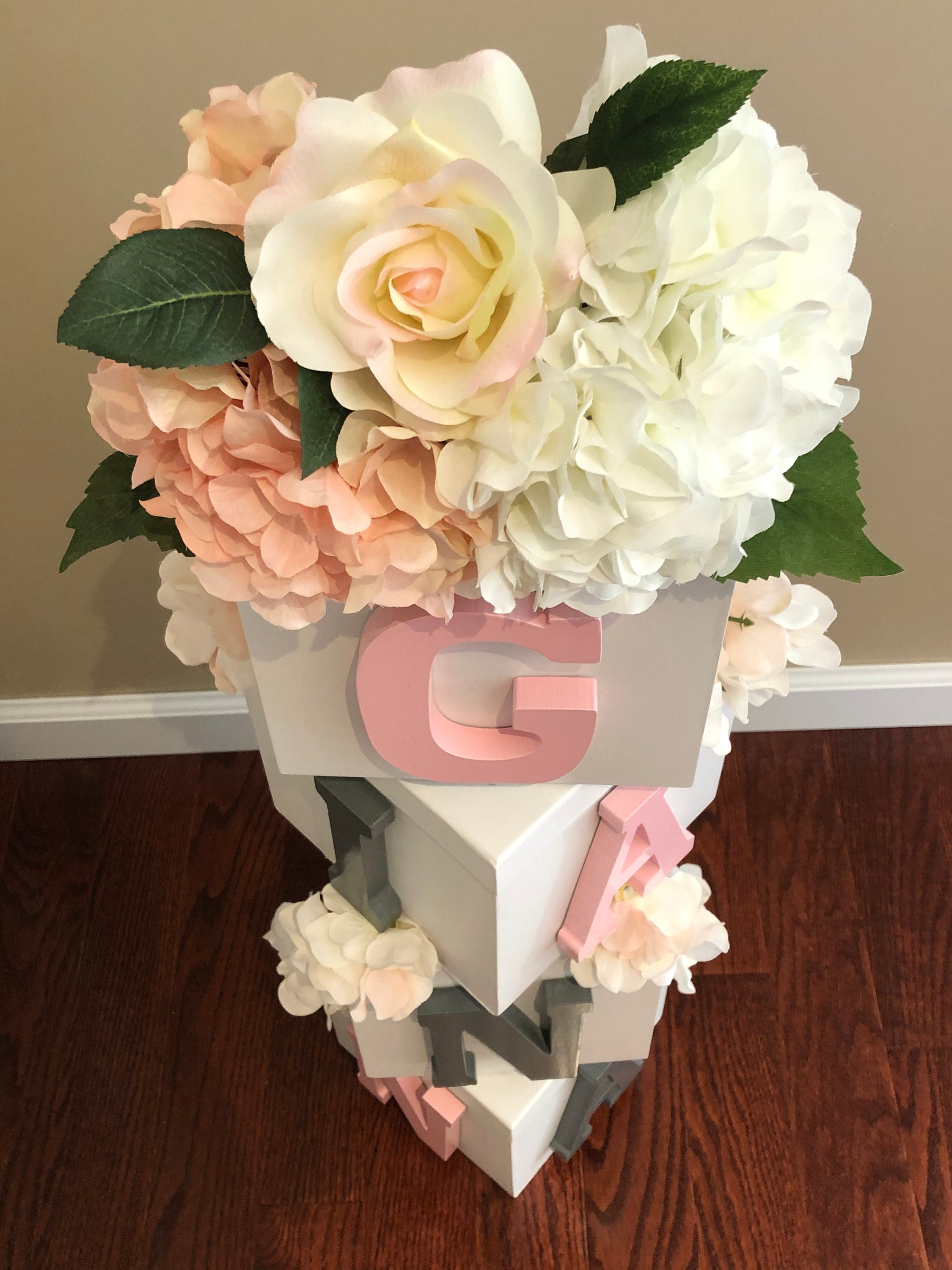 Baby Block Tower | Baby Box Tower Decoration | Gender Reveal ...