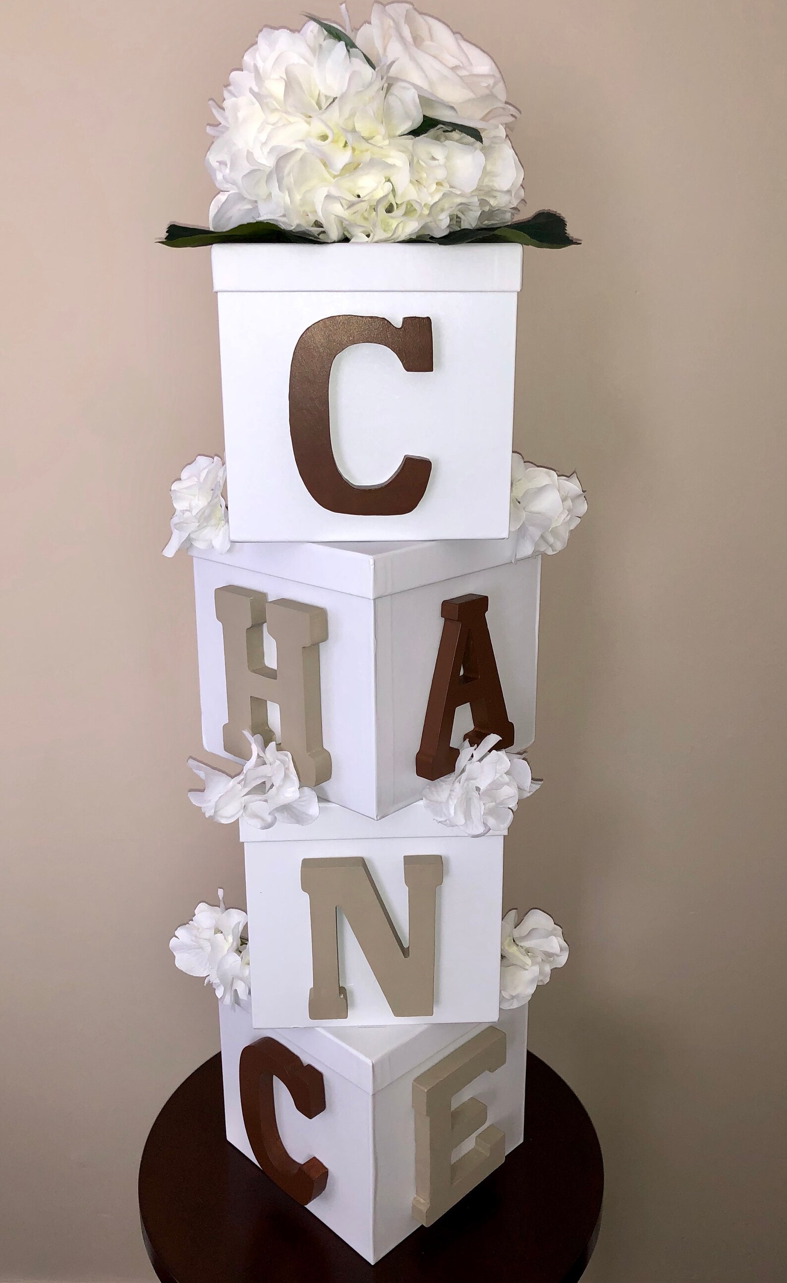 Baby Block Tower Baby Box Tower Decoration Gender Reveal - Etsy