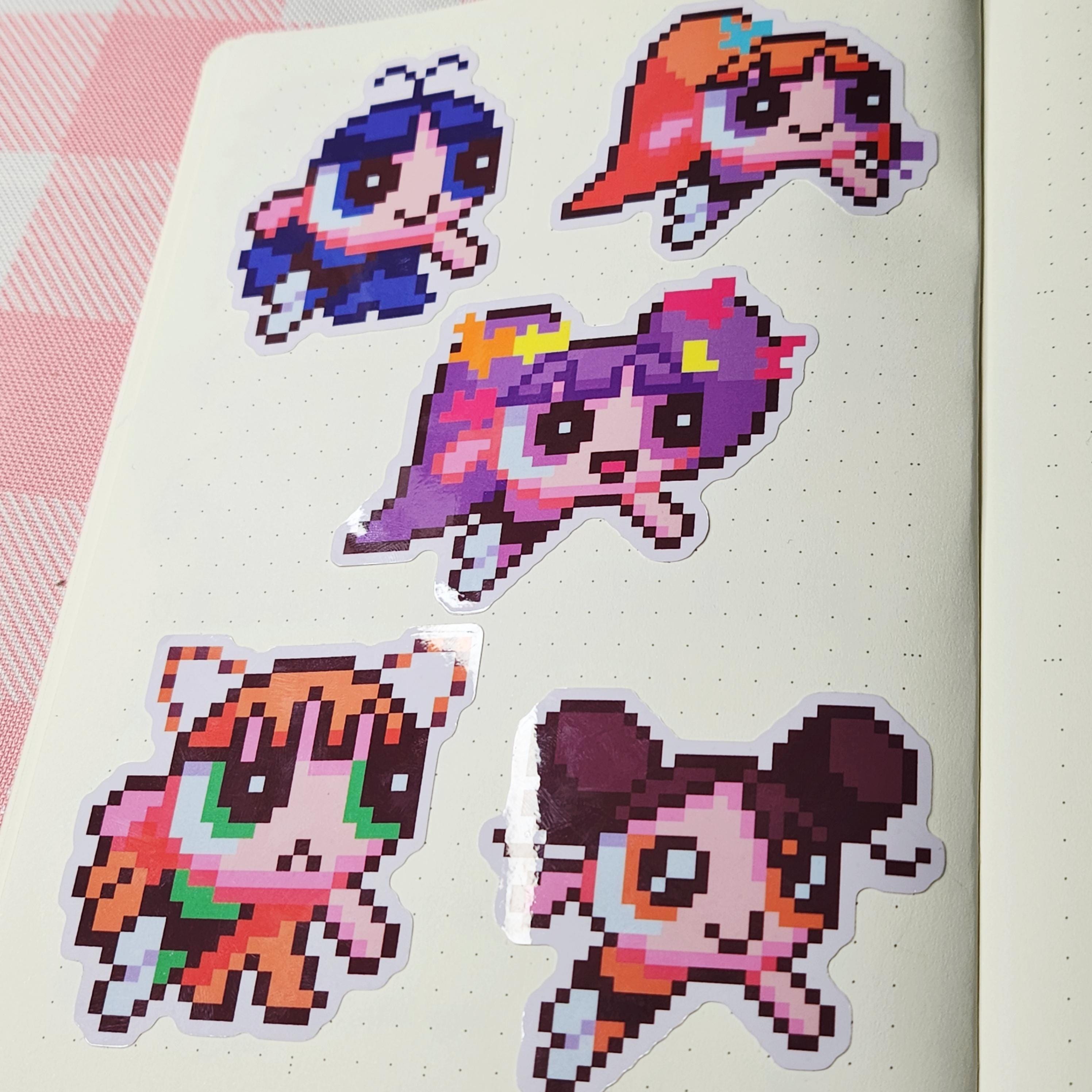 New Jeans NWJNS Pixel Art Powerpuff Girls Stickers - Etsy